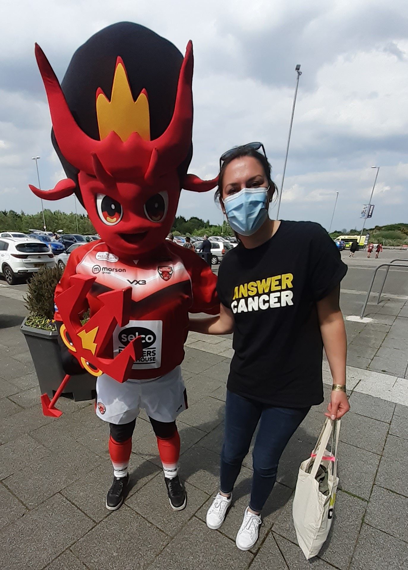 Salford Red Devils Fly the Flag for Answer Cancer! - Answer Cancer